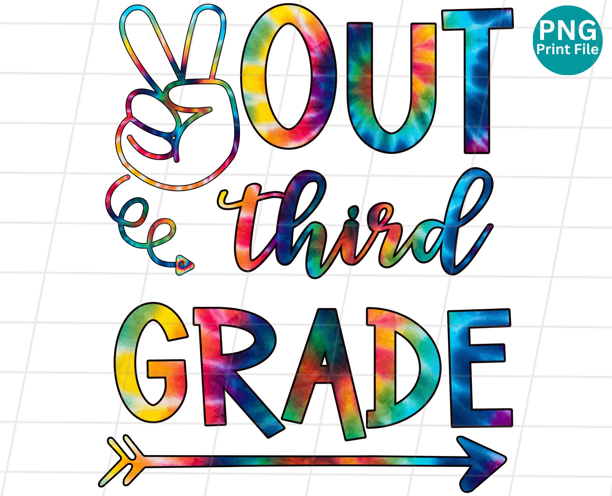 Third Grade Peace Out Png Sublimation Design Digital Download - Etsy