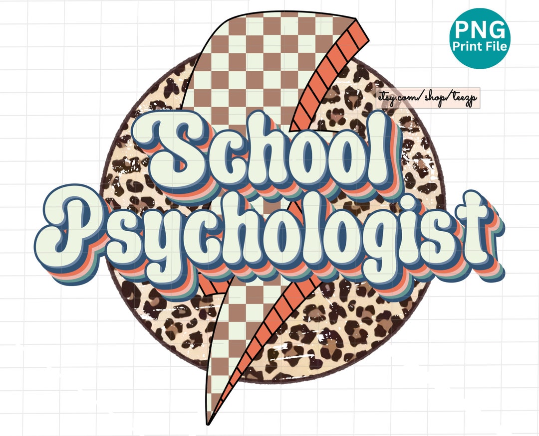School Psychologist Retro PNG, School Psychologist Leopard Sublimation ...