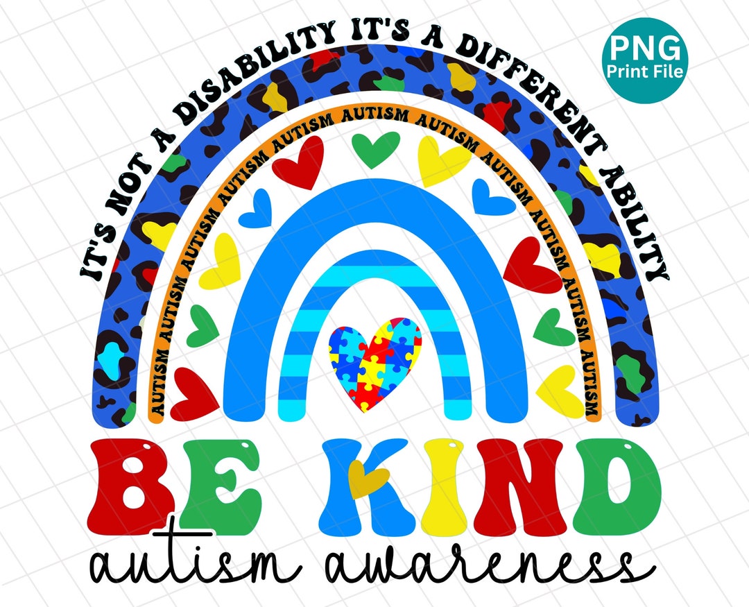 Be Kind Autism Awareness PNG, Autism Awareness Leopard PNG, Autism ...