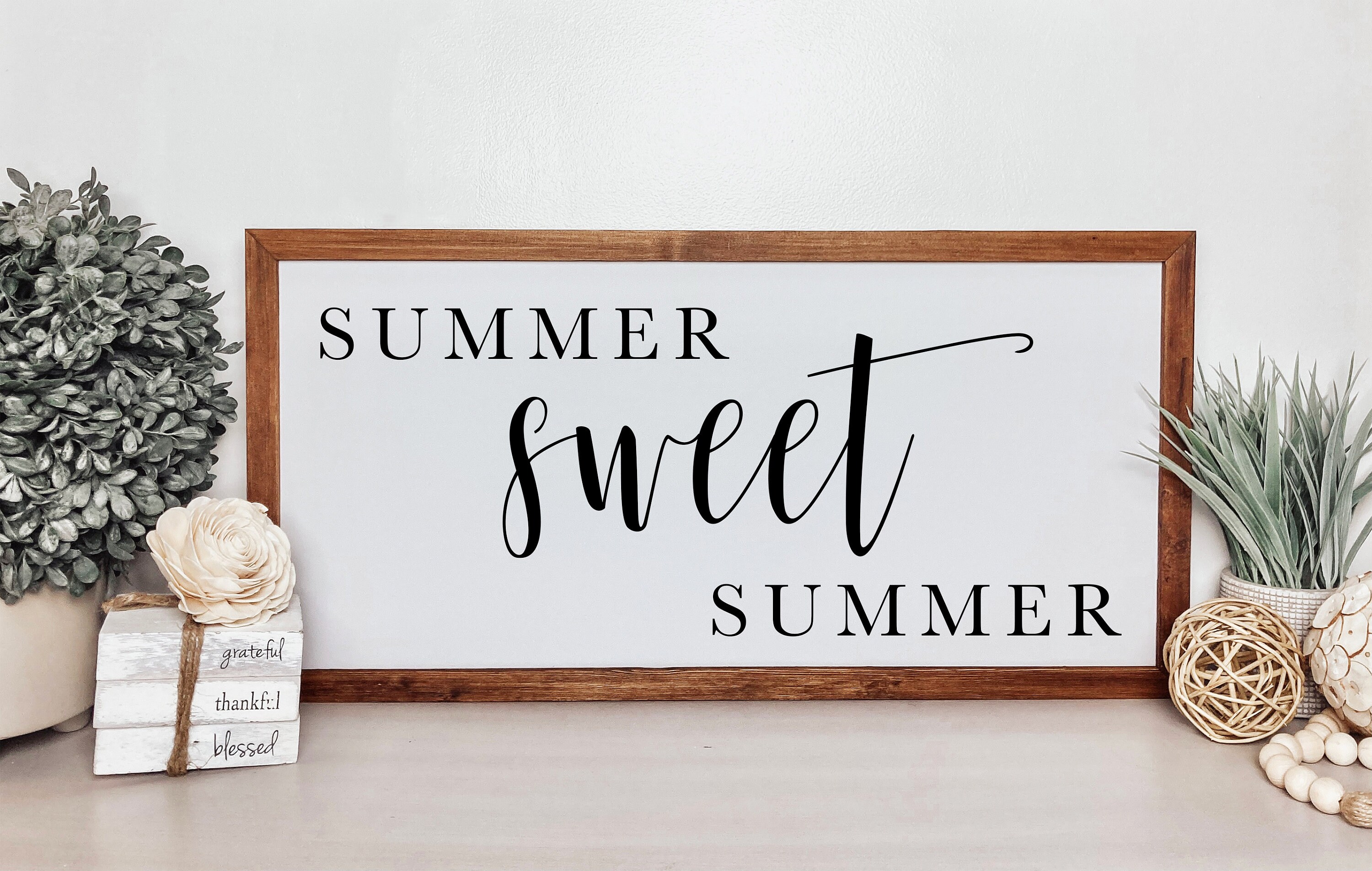 Letrero de summer sweet summer farmhouse. Hola Signo de - Etsy México