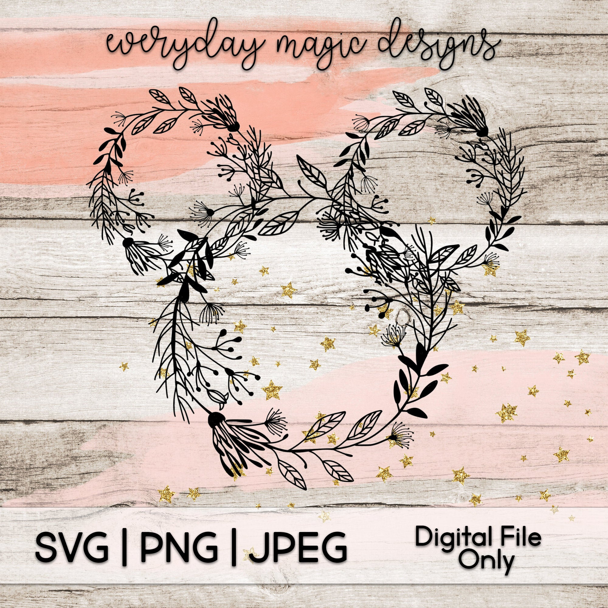 Floral Mickey SVG File Disney SVG Epcot Flower and Garden - Etsy