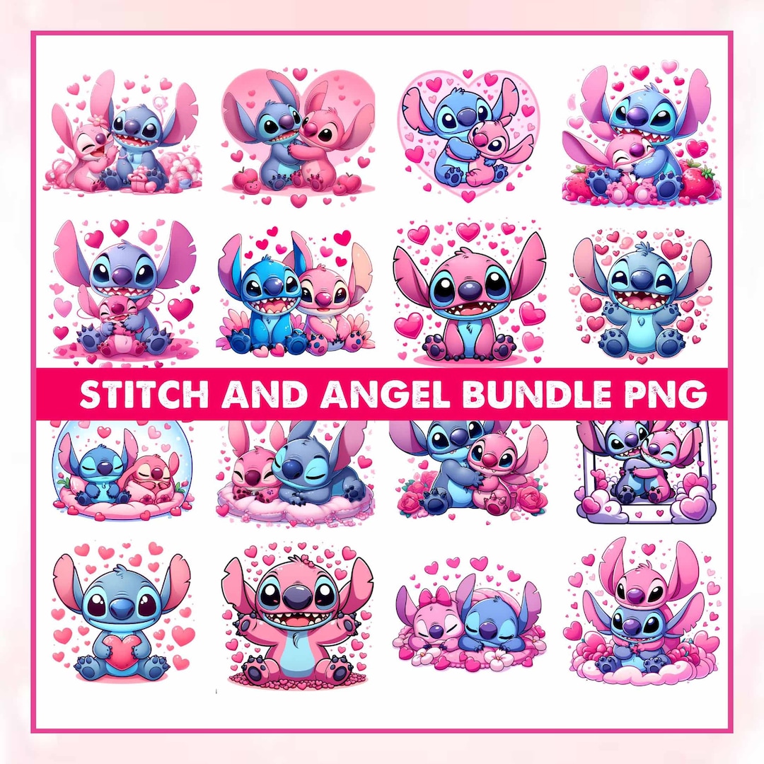 Stitch in Love Svg Stitch Cupid Svg Heart Svg Vday Svg - Etsy