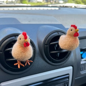 Handmade Wool Chicken Car Vent Clip: Farm Animal Car Accessory - Etsy
