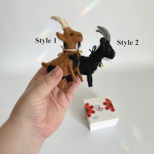 Needle Felted Goat Car Freshies Goat Boy With a Bell Air Vent Clip Farm ...