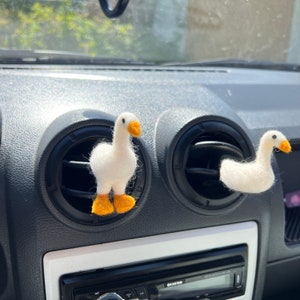 Goose Air Vent Clip Needle Felted Farm Animals Car Freshies Farmcore ...