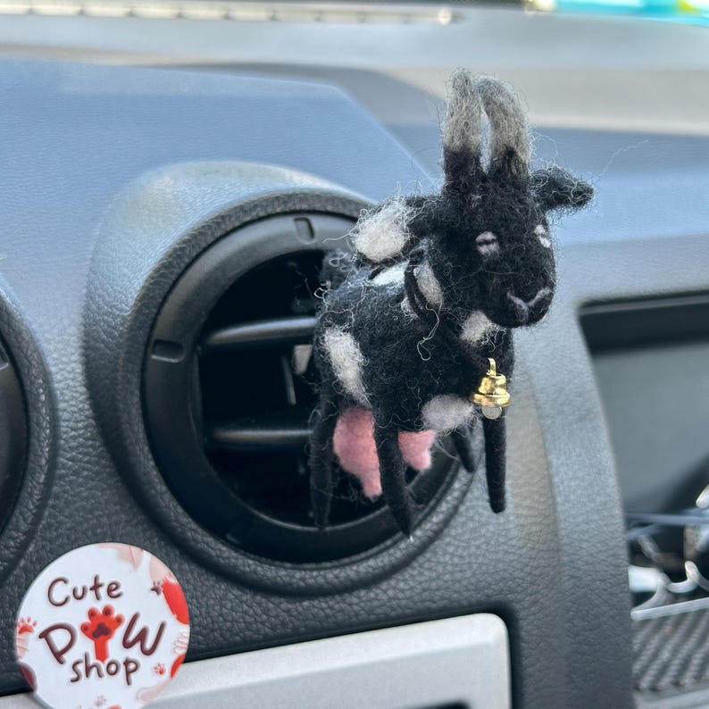 Goat Girl With a Bell Air Vent Clip Farm Animal Car Freshener Needle ...