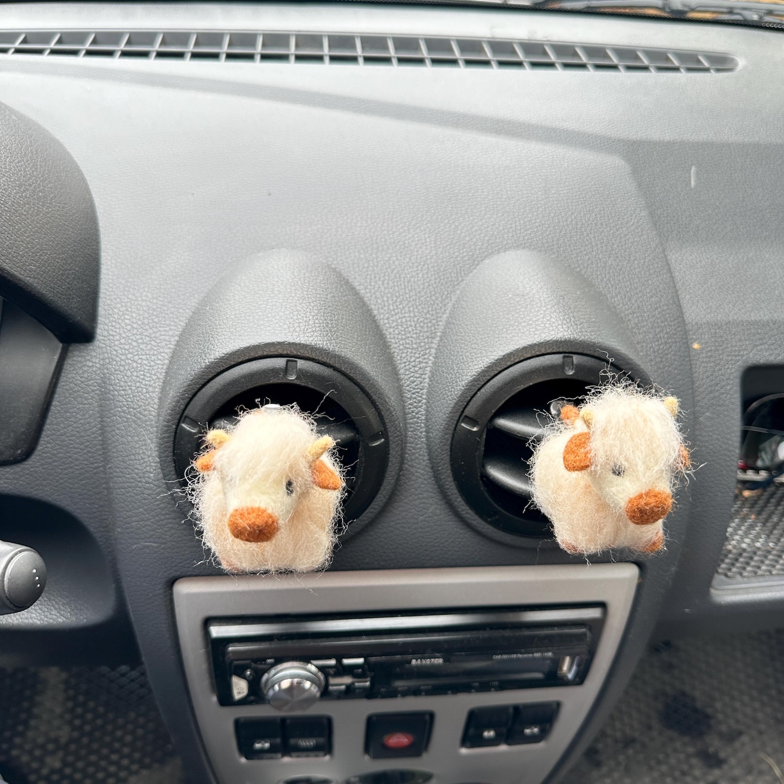 Milky White Scottish Highland Cows Air Vent Clip Country Girl Car ...