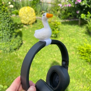 Felted Goose Headphone Accessory: Handmade Wool Decor - Etsy