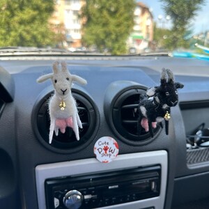 Goat Girl With a Bell Air Vent Clip Farm Animal Car Freshener Needle ...