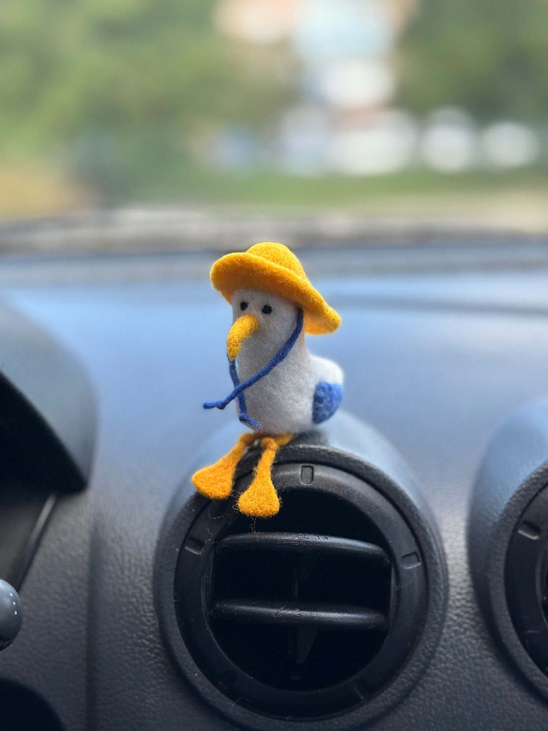 Handmade Wool Seagull Car Decor: Coastal Dashboard Figurine - Etsy