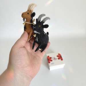 Needle Felted Goat Car Freshies Goat Boy With a Bell Air Vent Clip Farm ...