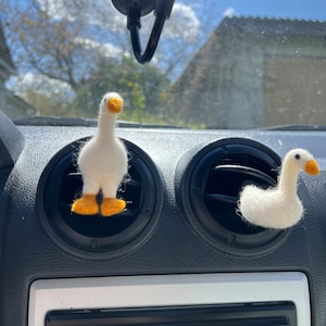 Goose Air Vent Clip Needle Felted Farm Animals Car Freshies Farmcore ...