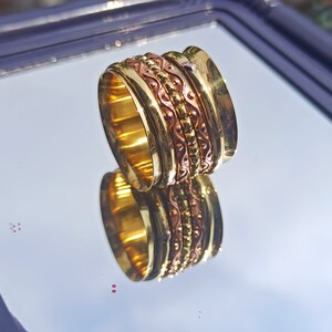 Designer Meditation Spinner Ring, Brass Material Rings for Women and ...