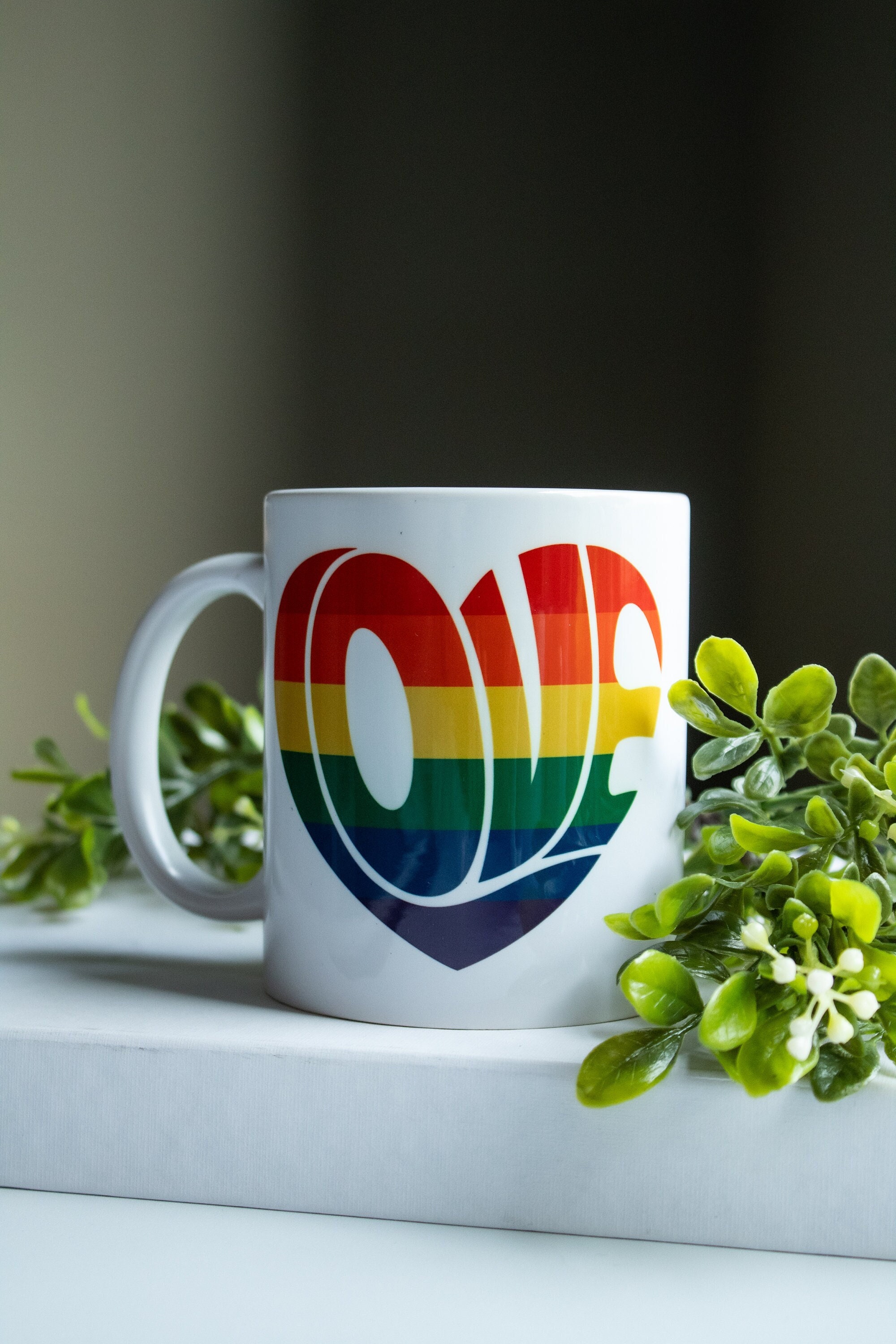 Rainbow LGBTQ Pride Coffee Mug Handmade Gift Dishwasher - Etsy