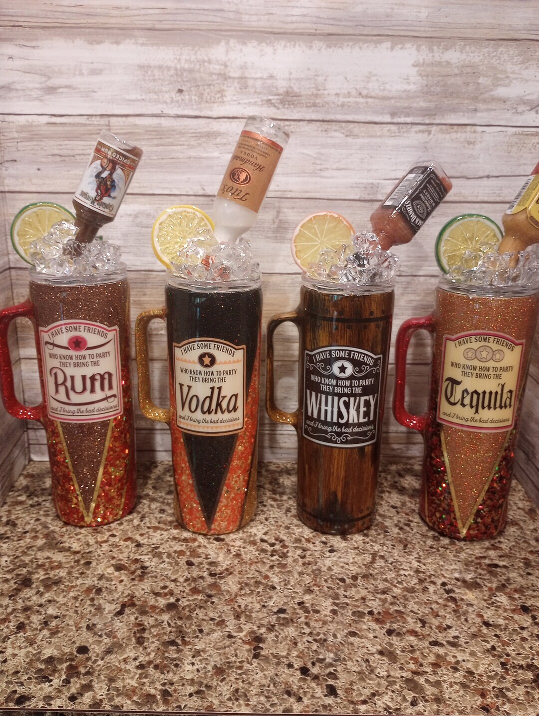 3D Ice Topper Liquor Tumbler, Custom Tumbler, Christmas Gift ...