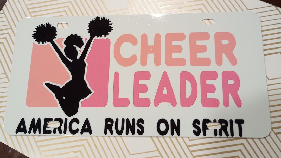 Cheerleading Vanity Plate, License Plate, Custom License Plate, Cheer ...