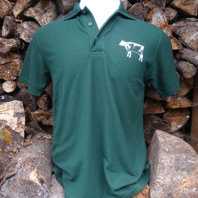 Proud Farmer Polo Shirt British Milk Welsh Scottish Cow Farmer Tshirt ...