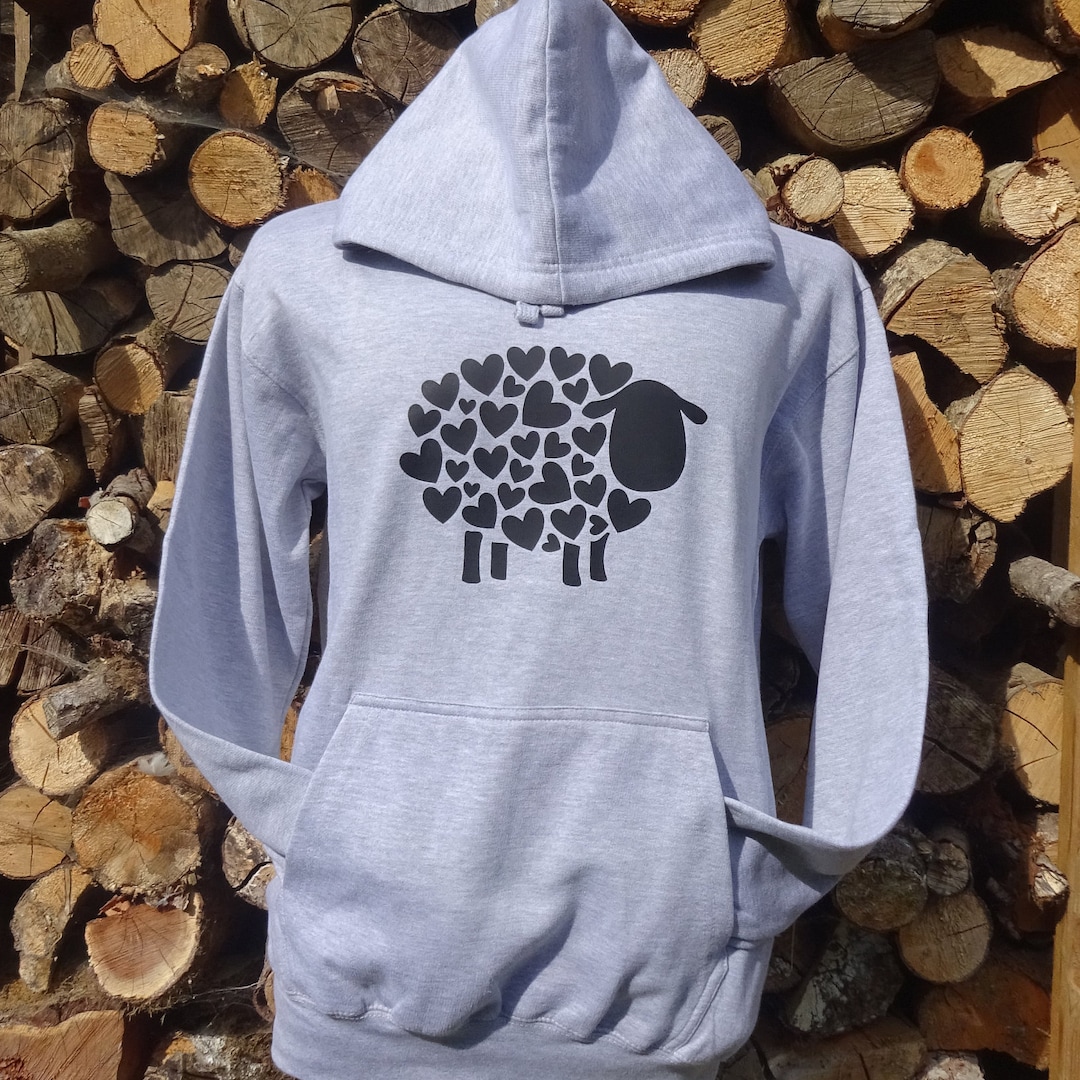 Sheep - Hoodie - Heart Clothing - Gift for a Farmer - Sheep Clothing ...