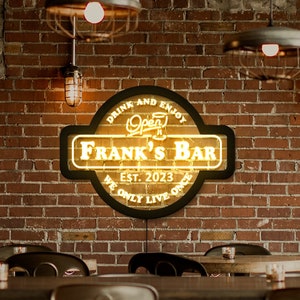 Personalized Bar Sign, Light up Bar Sign, Custom Bar Light Sign, Custom ...