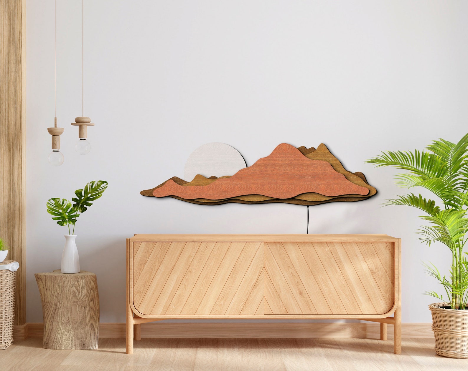 Mountain Sunset Wall Art,wooden Mountain Sign,mountain Neon Light Sign ...