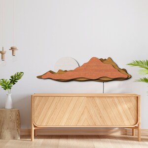Mountain Sunset Wall Art,wooden Mountain Sign,mountain Neon Light Sign ...
