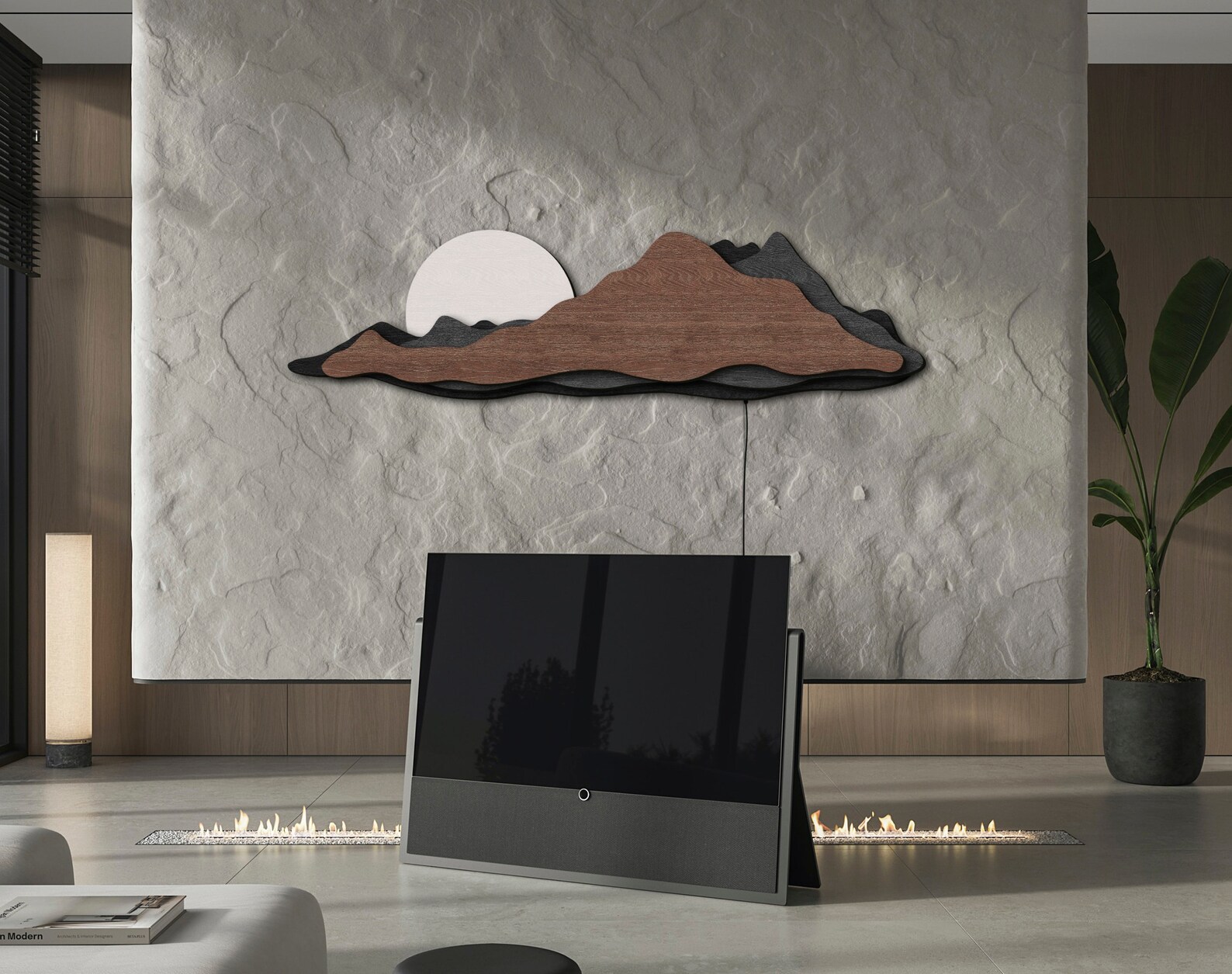 Mountain Sunset Wall Art,wooden Mountain Sign,mountain Neon Light Sign ...