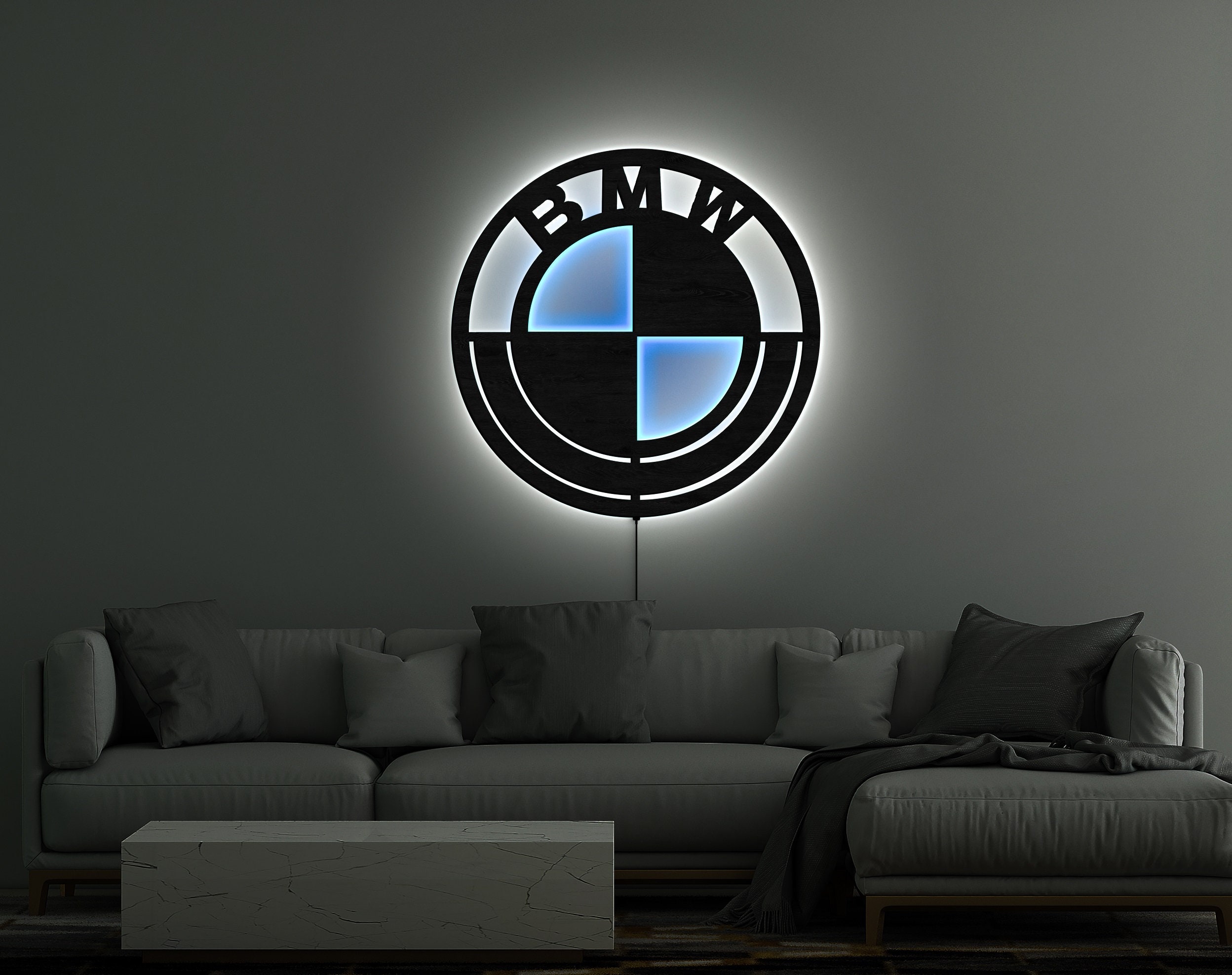 BMW Logo Neon Sign, BMW Neon Sign, BMW Led Sign, Bmw Lamp, Bmw Light ...