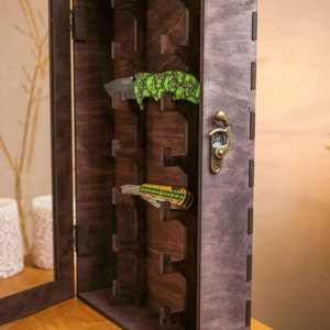 Knife Display Case With Led, Custom Knife Holder, Knife Storage, Pocket ...