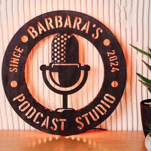 Custom Podcast Sign,recording Studio Sign Custom,podcast Neon Sign ...