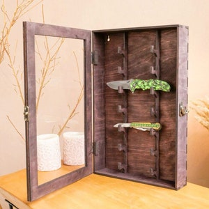 Knife Display Case With Led, Custom Knife Holder, Knife Storage, Pocket ...