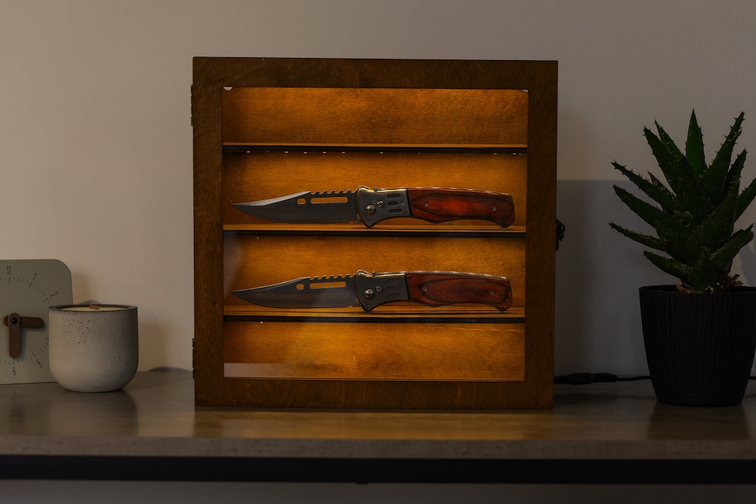 Knife Display Case Led, Led Display Case, Knife Storage Wood, Led ...