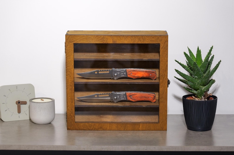Knife Display Case Wooden,wooden Knife Display Box,wood Pocket Knife ...