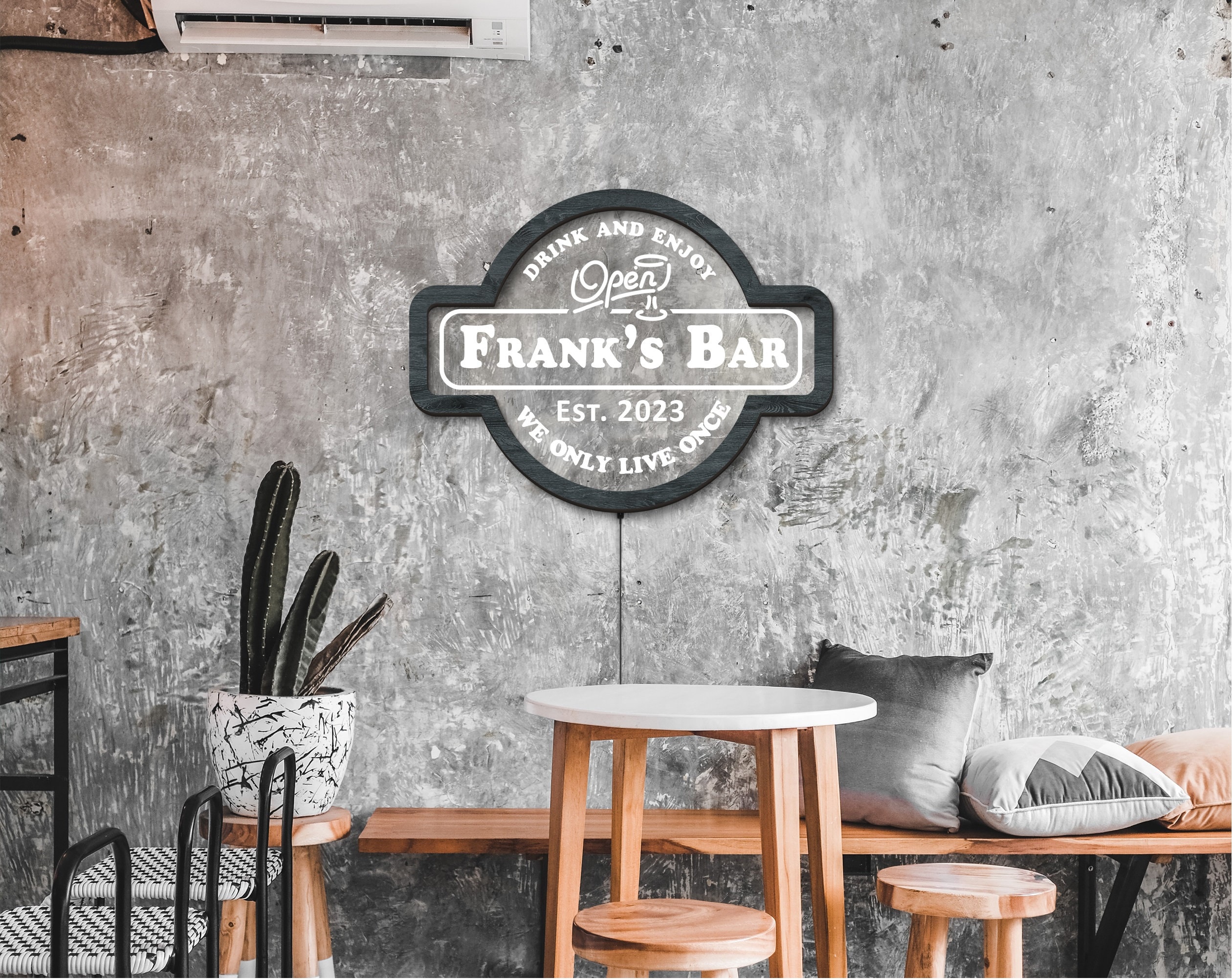 Personalized Bar Sign, Light up Bar Sign, Custom Bar Light Sign, Custom ...