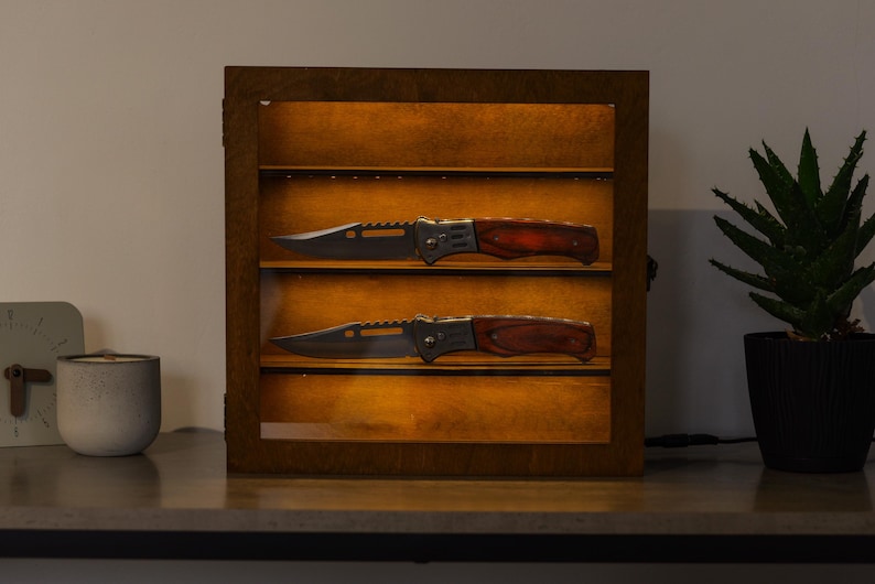 Knife Display Case Wooden,wooden Knife Display Box,wood Pocket Knife ...
