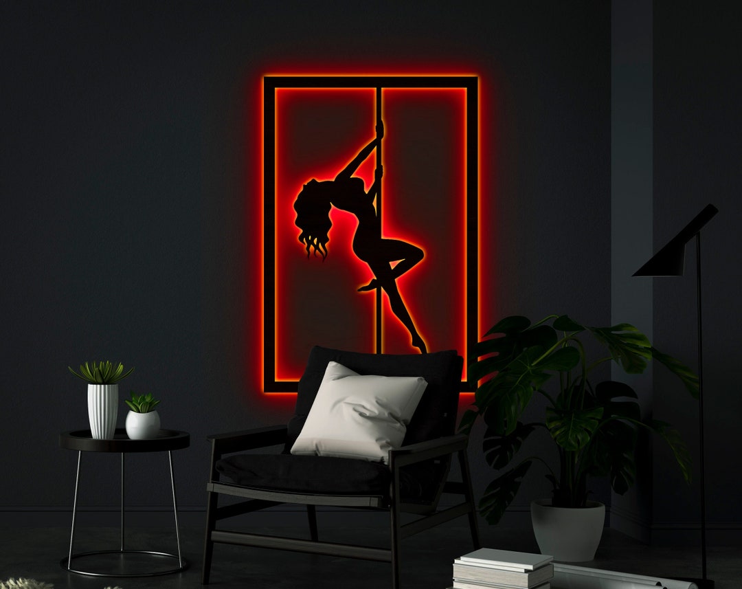 Pole Dance Neon Sign, Pole Dance Led Light, Pole Dance Wall Art, Dance ...