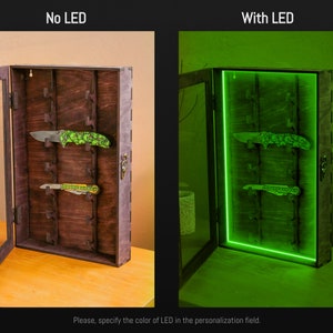 Knife Display Case With Led, Custom Knife Holder, Knife Storage, Pocket ...