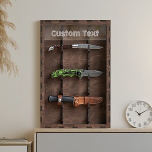 Knife Display Case Led, Knife Display Lighted, Knife Storage Wood ...