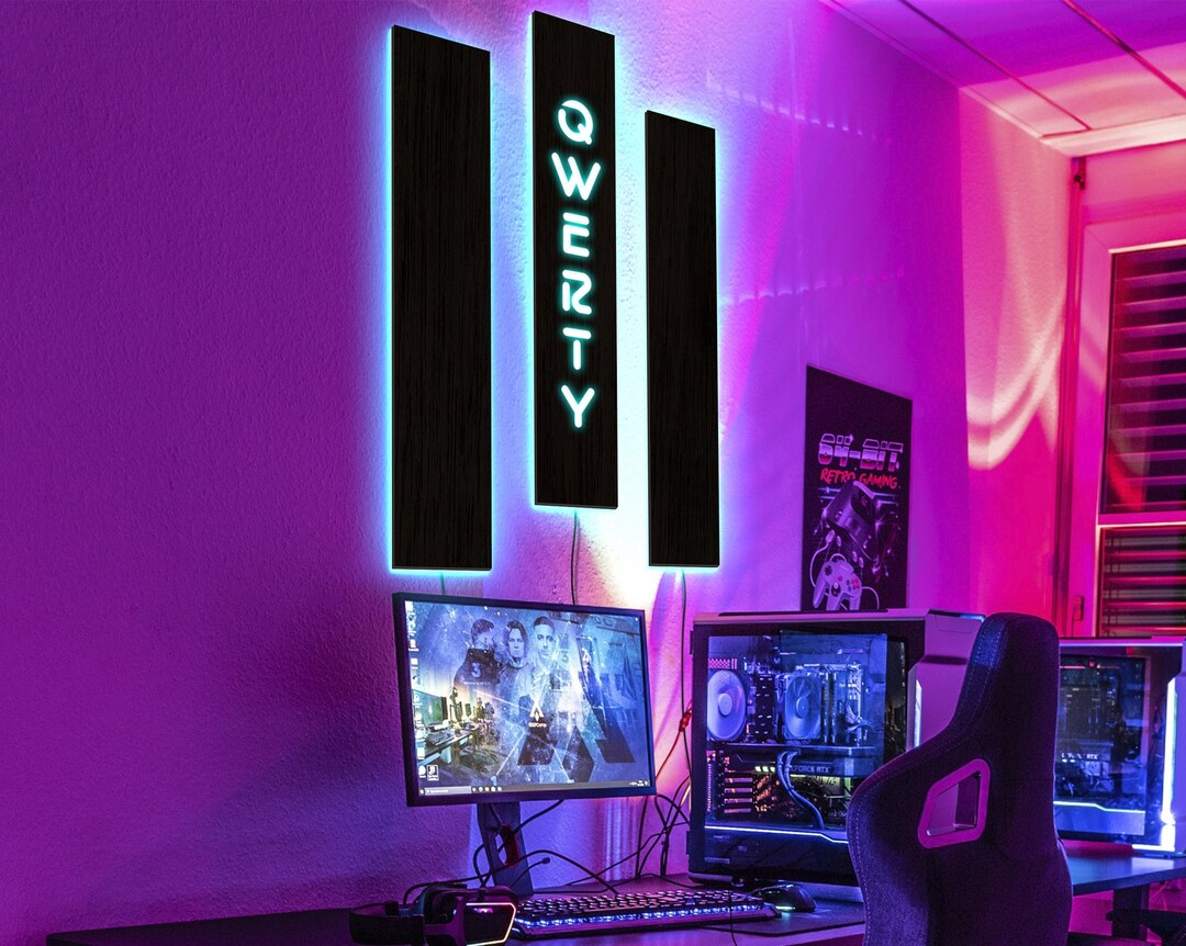 Gamer Led Lighted Wall Art, Game Room Neon Light, Gaming Room Led ...