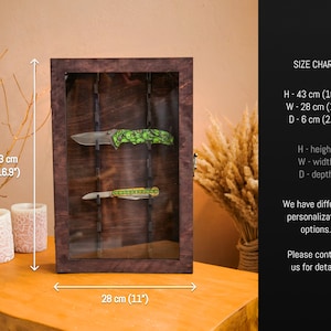 Knife Display Case With Led, Custom Knife Holder, Knife Storage, Pocket ...