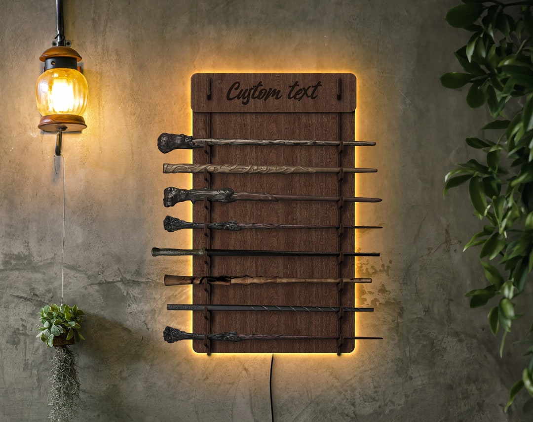 Wand Display Case, Wand Holder Wall Mount, Wand Stand for Wall, Wizard ...