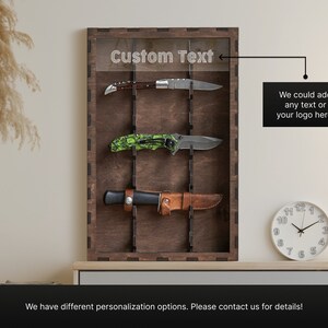 Knife Display Case Led, Knife Display Lighted, Knife Storage Wood ...