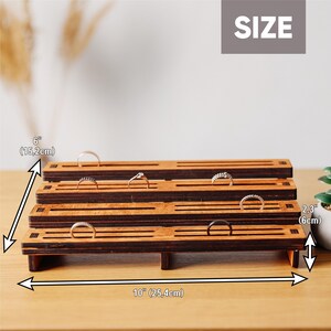 Ring Wood Holder,wood Ring Display Case,tiered Ring Display,ring ...