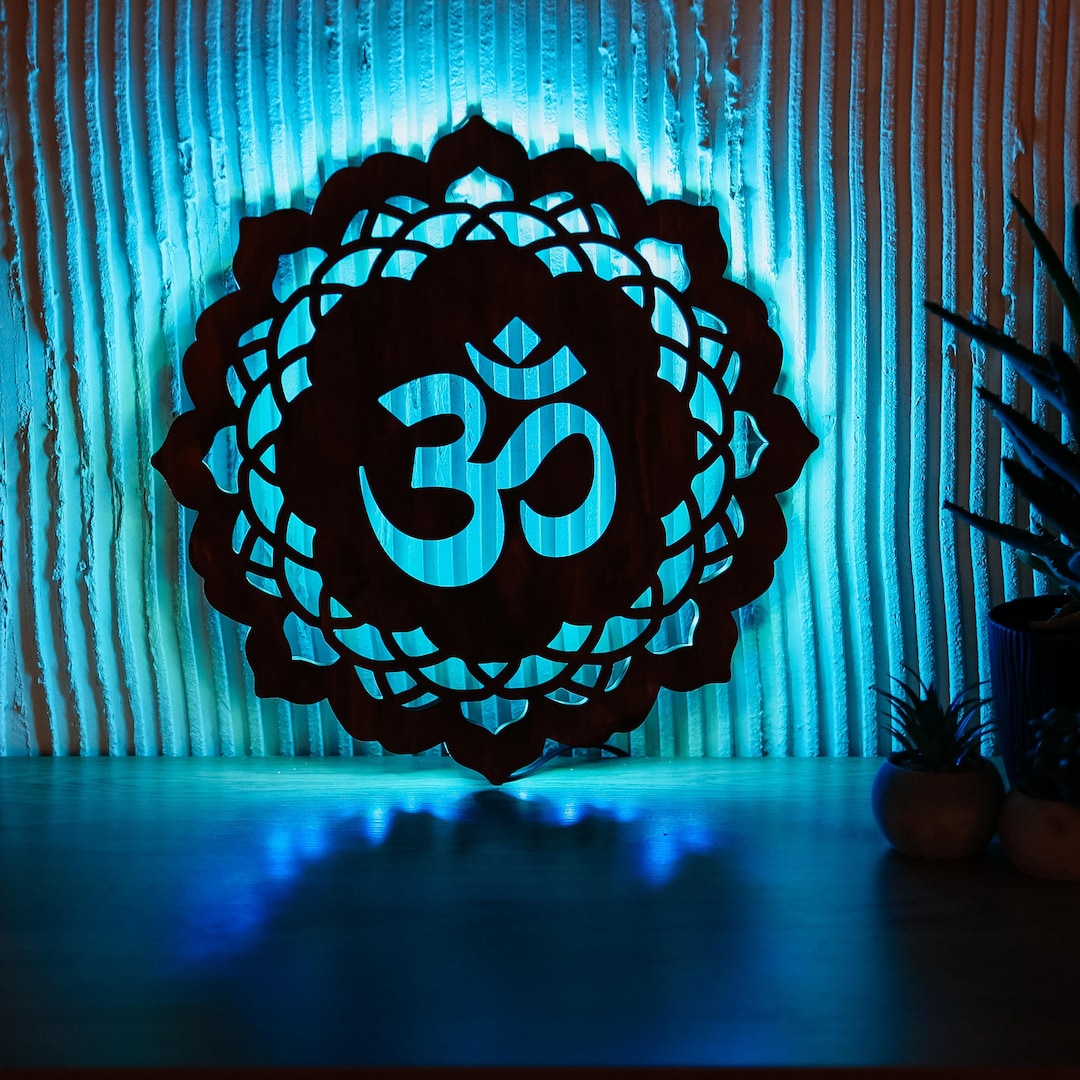 Om Wall Decor With Lights, Om Led Lights Mandala, Mandala Led Neon ...