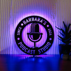 Custom Podcast Sign,recording Studio Sign Custom,podcast Neon Sign ...