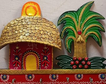 Handmade Krishna Key Holder Indian Ethnic Hand Painted Metal - Etsy