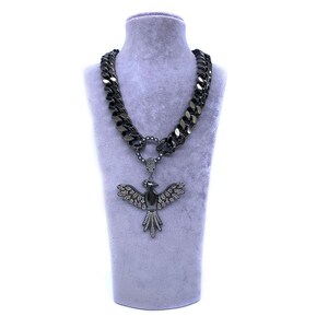 Phoenix Necklace, Phoenix Pendant Necklace, Chain Necklace, Cuban Link ...