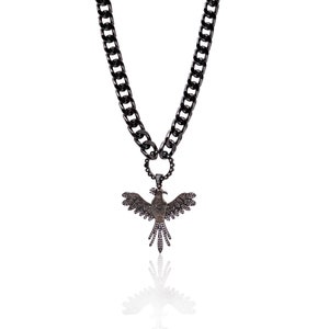 Phoenix Necklace, Phoenix Pendant Necklace, Chain Necklace, Cuban Link ...