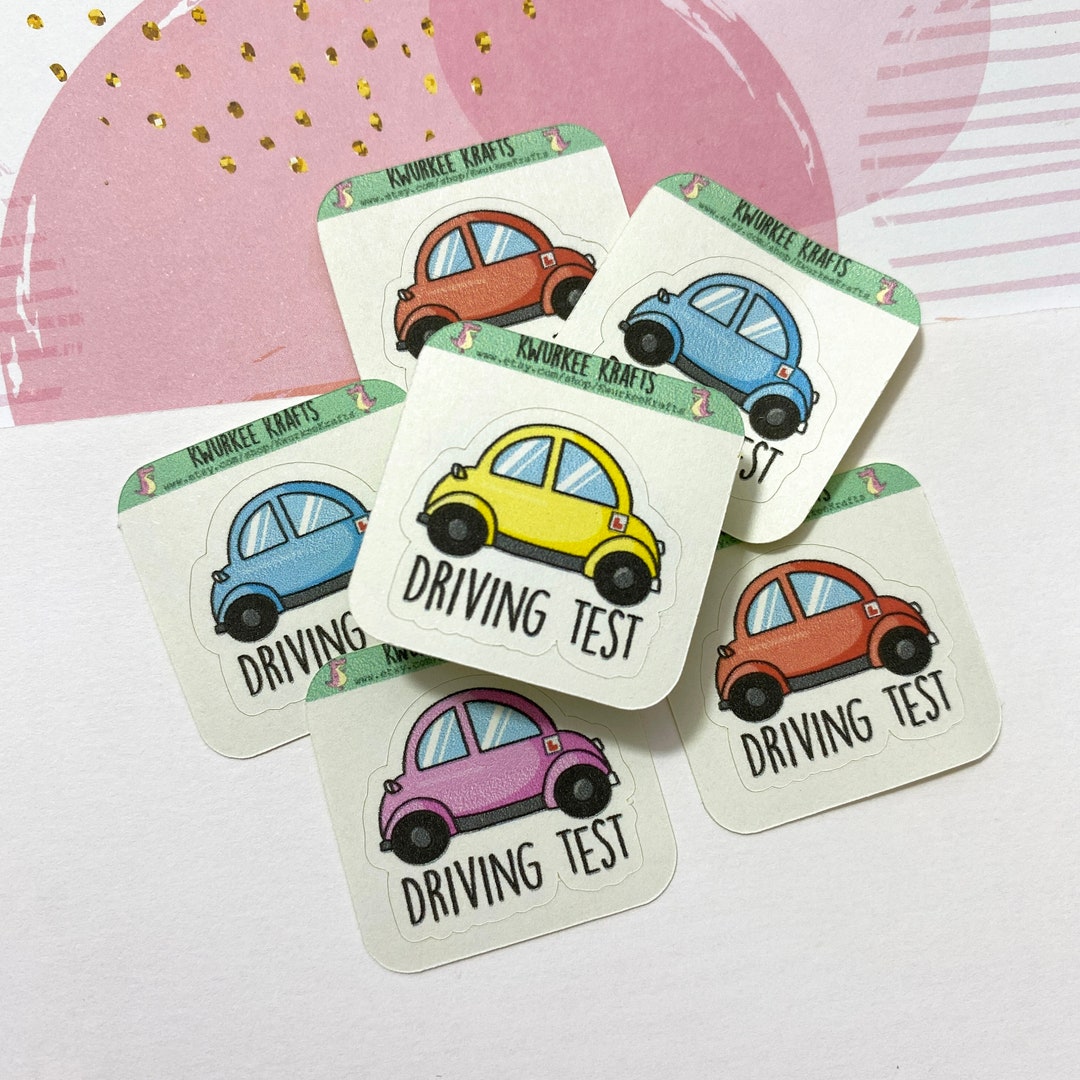 DRIVING TEST Tracker Stickers Sticker Sheet Hand Drawn - Etsy