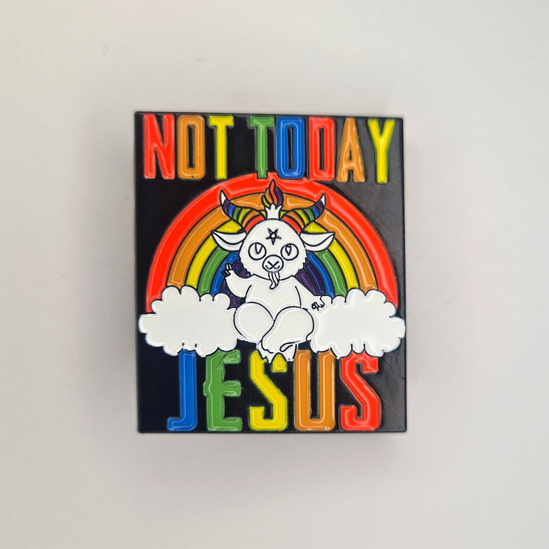 Not Today Jesus Enamel Pin Badge - Etsy