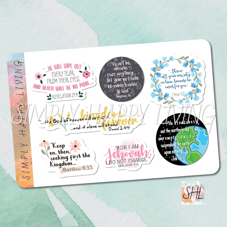 Decorative Scripture Stickers - Etsy